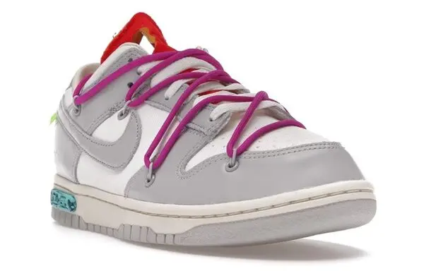 Nike X Off-white Dunk Low "the 50" Collection - Sail/neutral Grey-magenta