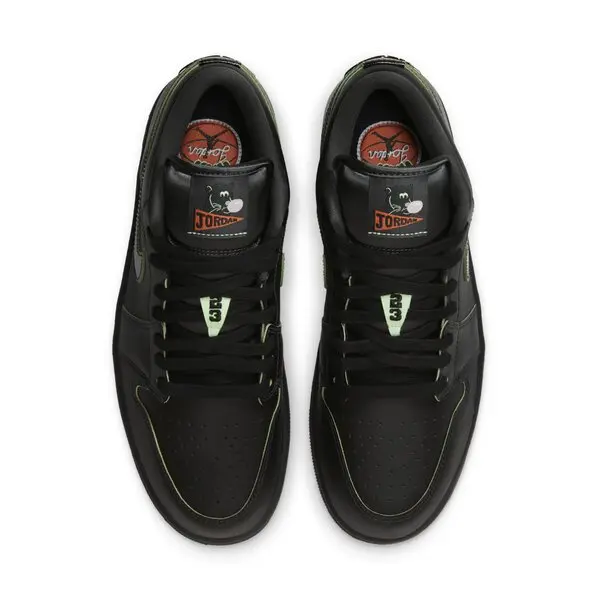 JORDAN 1 Low Se "black Vapor Green