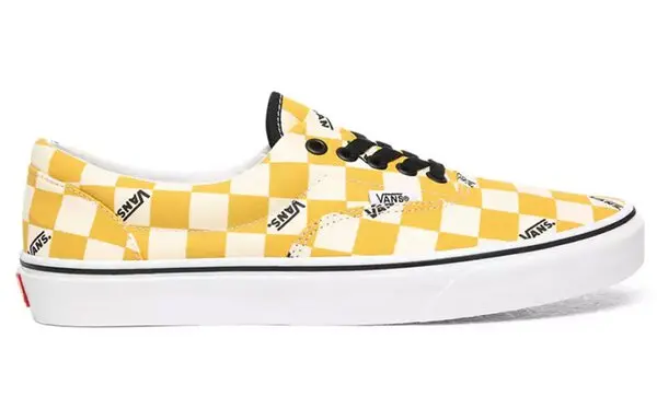 VANS Era Big Check Low Top Sneakers - Yellow/white