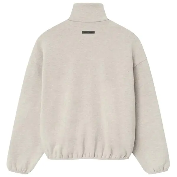 Fear Of God Modern Fleece Track Jacket With Piping 'heather Stone Cloud White - Heather Stone/cloud White