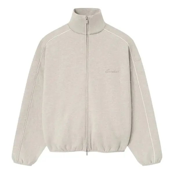 Fear Of God Modern Fleece Track Jacket - Heather Stone/cloud White