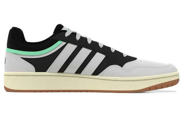 Adidas Hoops 3.0 Lifestyle Low Top Sneakers - Black/grey/teal
