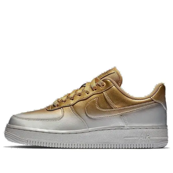 Nike Force 1 Low Athletic Sneakers - Goldsilver