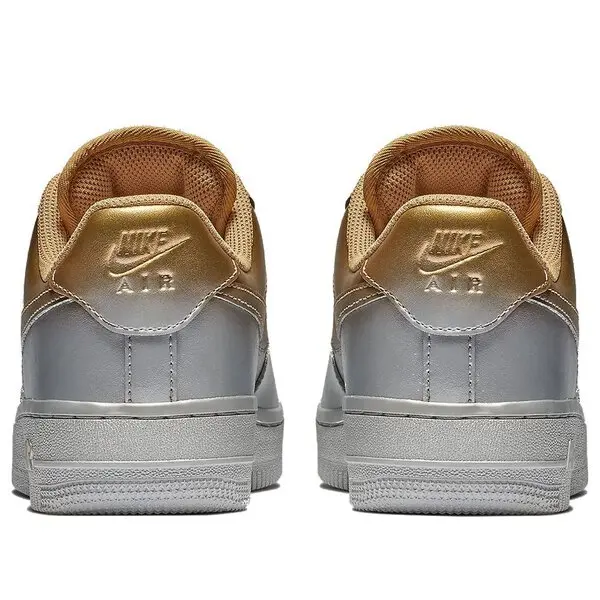 Nike Force 1 Low Athletic Sneakers - Goldsilver