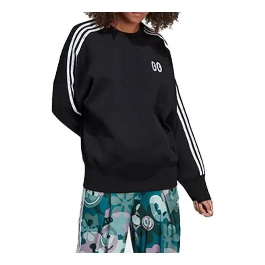 Adidas Originals Sporty Stripes Sweatshirt - Black