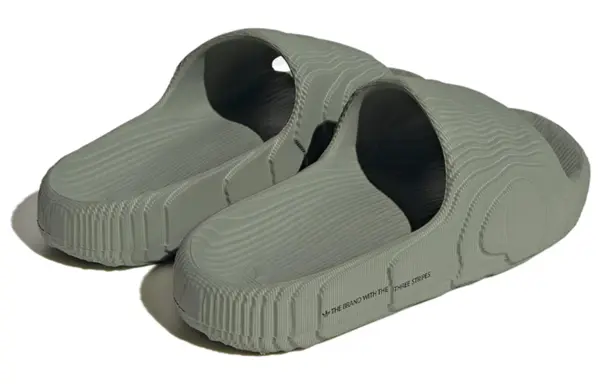 Adidas Adilette 22 Slides - Silver Green/silver Green/core Black