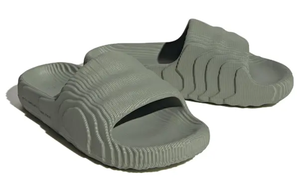 Adidas Adilette 22 Slides - Silver Green/silver Green/core Black