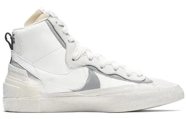 Nike X Sacai Blazer Mid "white Wolf Grey" Sneakers - Gray/white