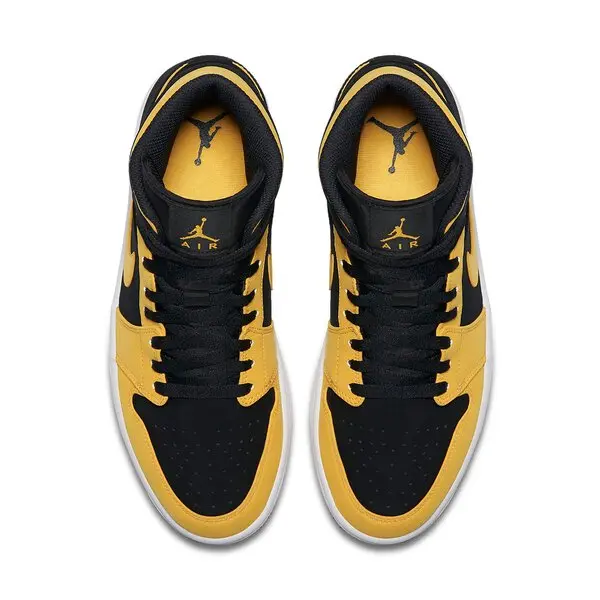 JORDAN 1 Retro Mid Sneakers - Black/university Gold