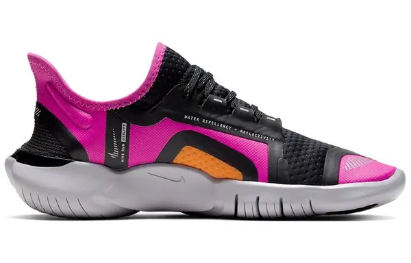Nike Free Rn 5.0 Shield Running Shoes - Fire Pink/metallic Silver-black