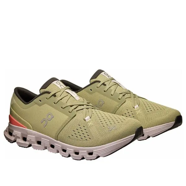 On Cloud X 4 Athletic Sneakers - Caper/salmon