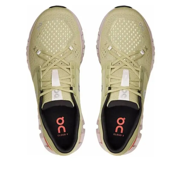 On Cloud X 4 Athletic Sneakers - Caper/salmon