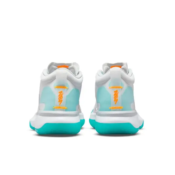 JORDAN Air Zion 1 High Top Sneakers - White/teal Orange
