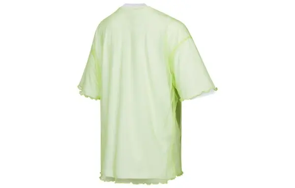 Nike Tulle Short Sleeve Top - Yellow