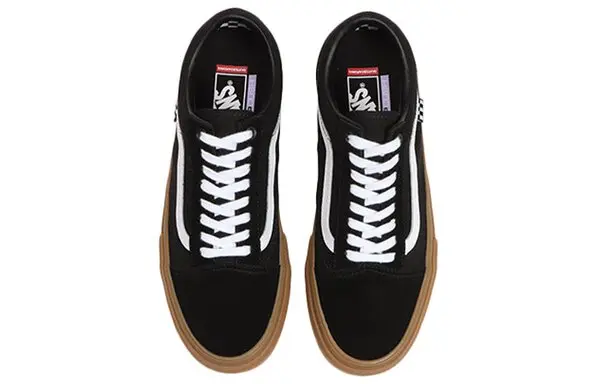 VANS Skate Old Skool Checkerboard Sneakers - Black/white/brown