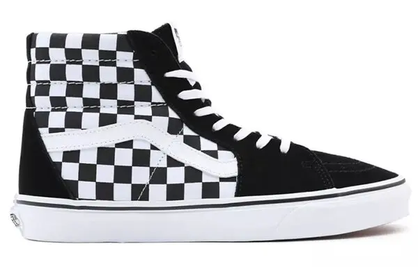 VANS Sk8-hi Checkerboard High Top Sneakers - Black