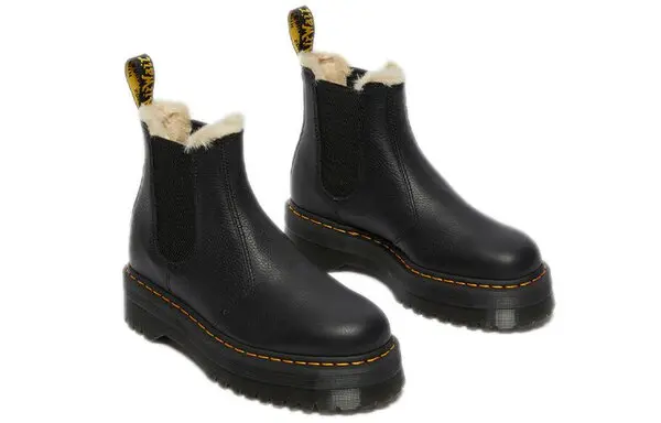 Dr. Martens 2976 Faux Fur Lined Platform Chelsea Boots