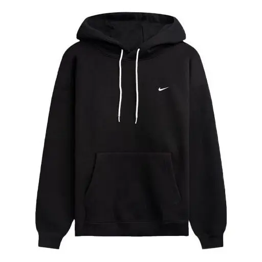 Nike Swoosh Logo Pullover Hoodie - Black