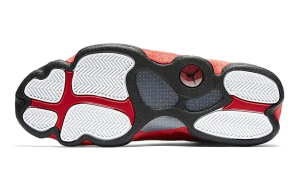 JORDAN 13 Retro High Top Sneakers - White/black-team Red