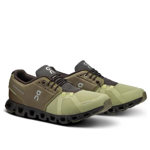 On Cloud 5 Sneakers - Olive Green/white