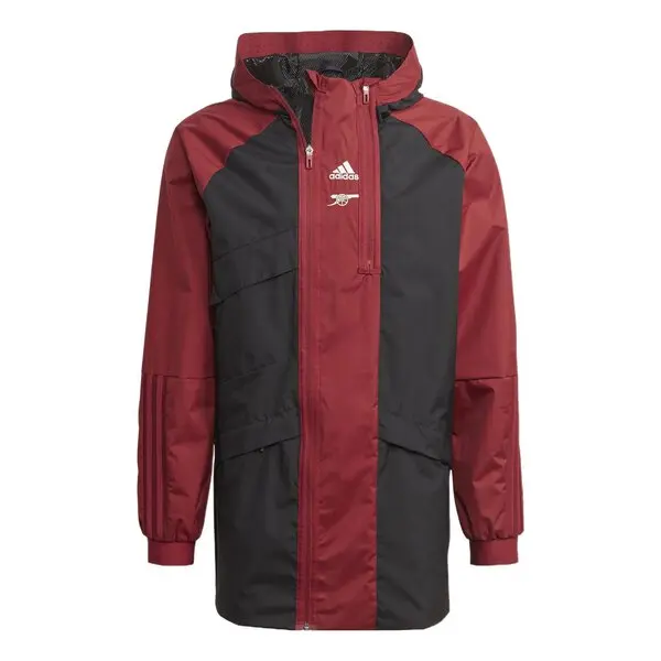 Adidas Arsenal Hooded Jacket 'black - Black/red