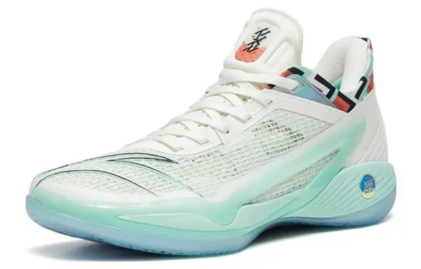 ANTA Light Crazy Up 4 'dragon Head' Athletic Sneakers - White/green