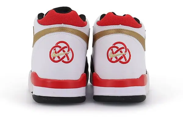 Nike Flight Legacy Mid-top Sneakers - White/gold/red