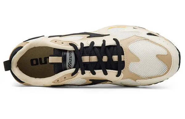 Mizuno Athletic Lace-up Sneakers - Beige/black/orange