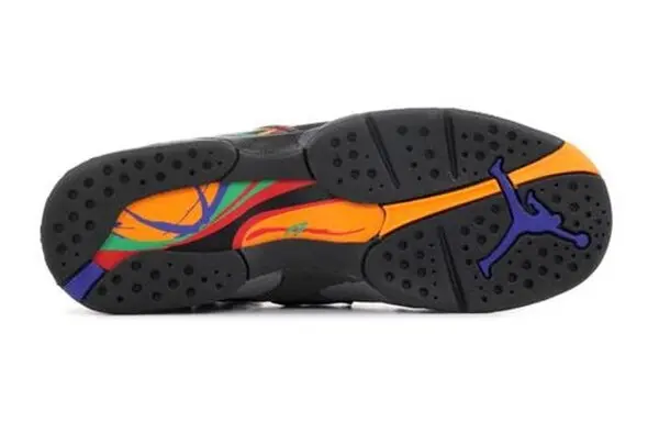 JORDAN Air 8 Retro 'tinker Air Raid' High Top Sneakers - Black/light Concord-aloe Verde