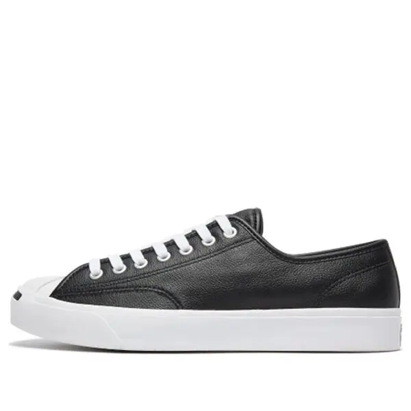 CONVERSE Jack Purcell Low Top Leather Sneakers - Black
