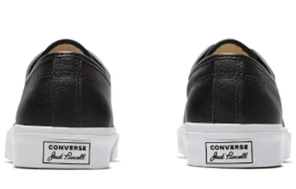 CONVERSE Jack Purcell Low Top Leather Sneakers - Black