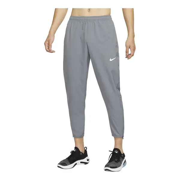 Nike Dri-fit Challenger Logo Sports Woven Long Pants - Grey