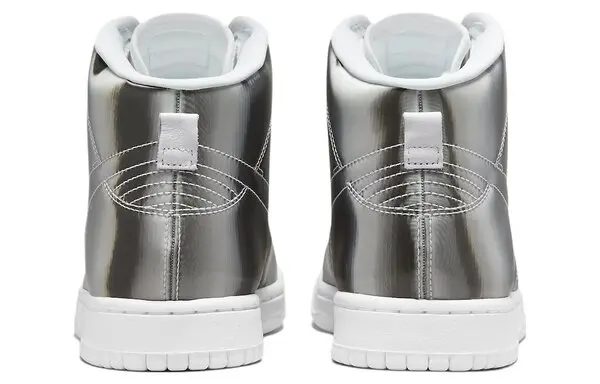 Nike X Clot Dunk High Flux Sneakers - Silver/white