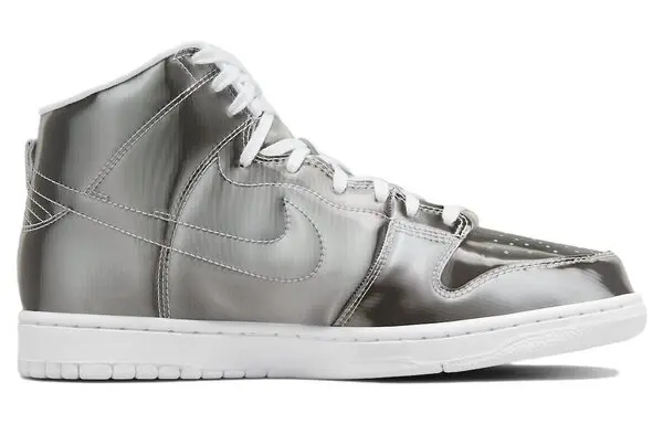 Nike X Clot Dunk High Flux Sneakers - Silver/white
