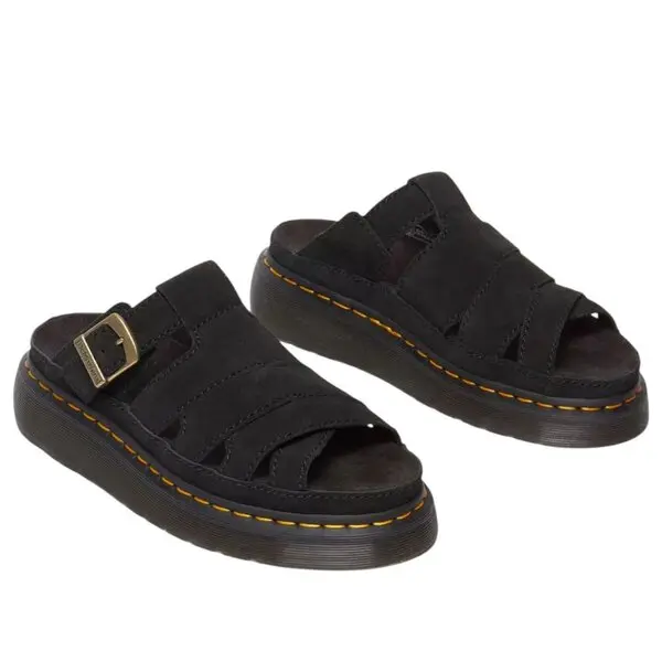Dr. Martens Maxxy Slide Buttersoft Leather Sandals - Black
