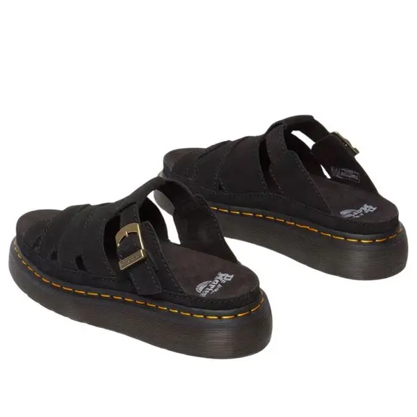Dr. Martens Maxxy Slide Buttersoft Leather Sandals - Black