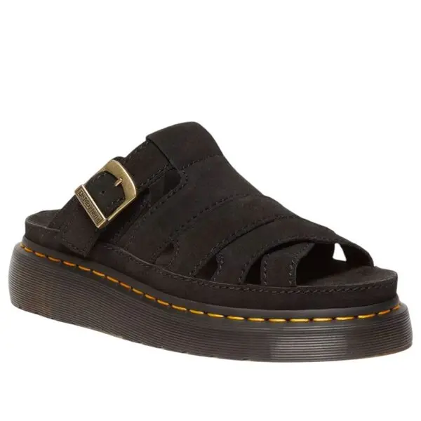 Dr. Martens Maxxy Slide Buttersoft Leather Sandals - Black