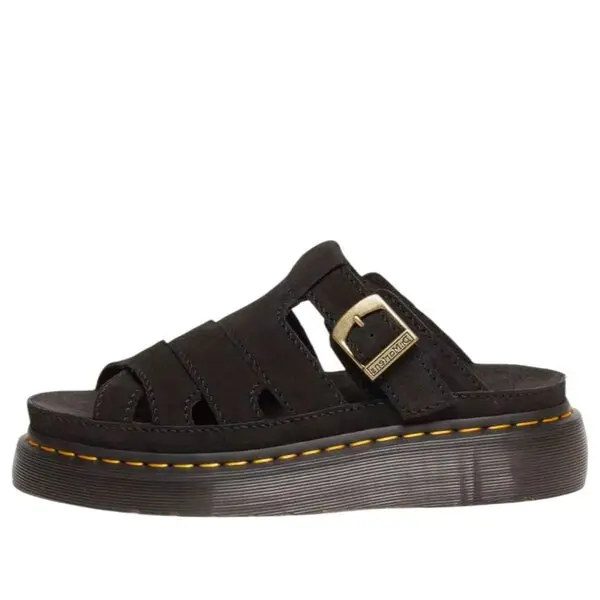 Dr. Martens Maxxy Slide Buttersoft Leather Sandals - Black