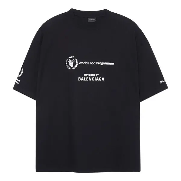 Balenciaga X Wfp T-shirt Medium Fit - Black