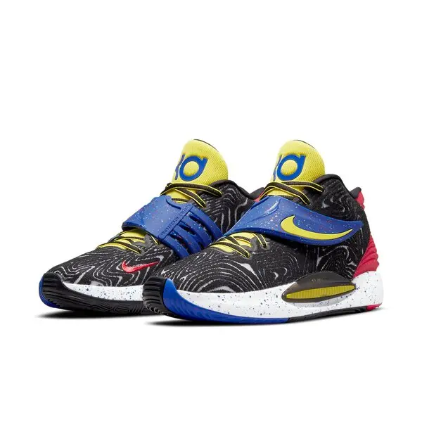 Nike Kd 14 "pop Art" Basketball Sneakers - Black/blue/red