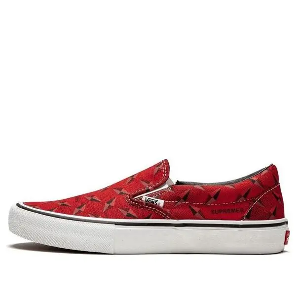 VANS X Supreme Classic Slip-on Pro 'diamond Plate - Red