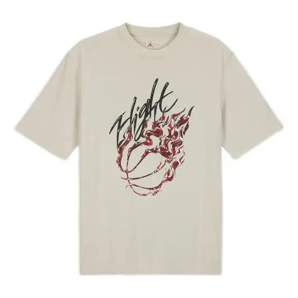 JORDAN X Travis Scott T-shirt Asia Sizing 'light Mahogany Brown - Beige