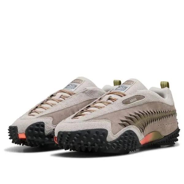PUMA X Aries Mostro "tan Suede" Sneakers - Tan/cream/black