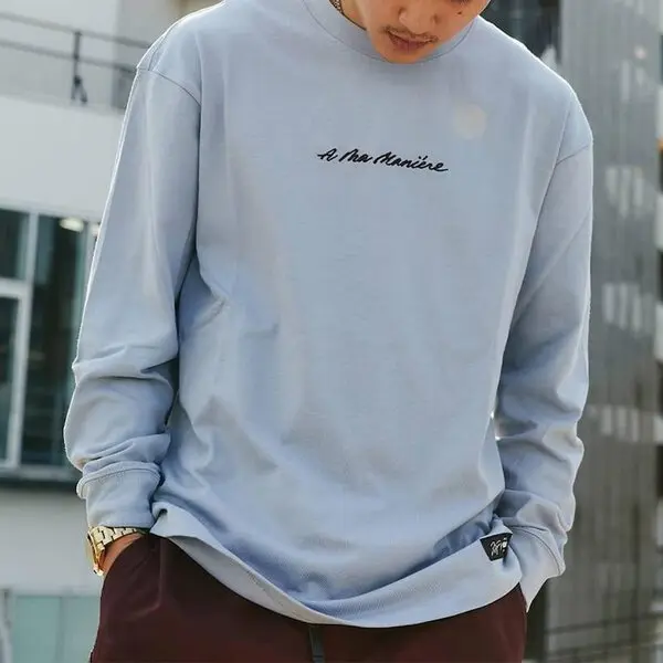 JORDAN X A Ma Maniere Ss22 Long Sleeve T-shirt - Light Blue