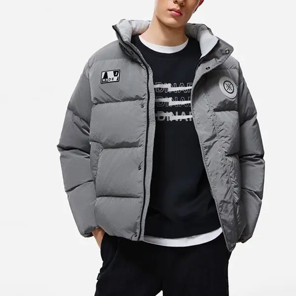 LI-NING Way Of Wade Logo Down Jacket - Grey/white