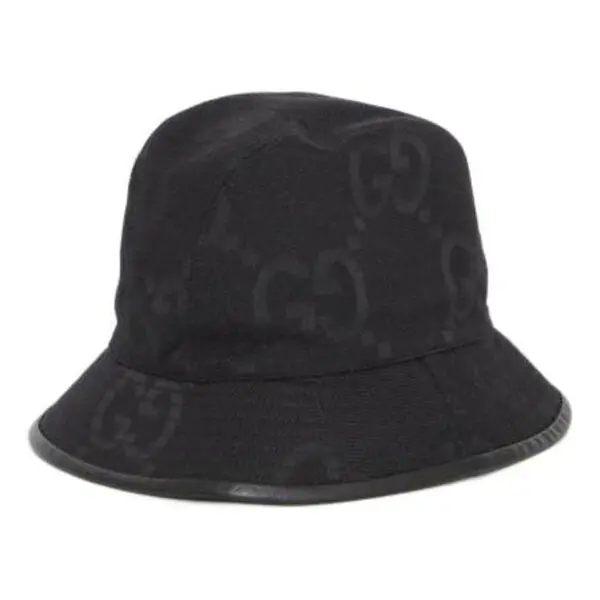 Gucci Jumbo Gg Bucket Hat - Black