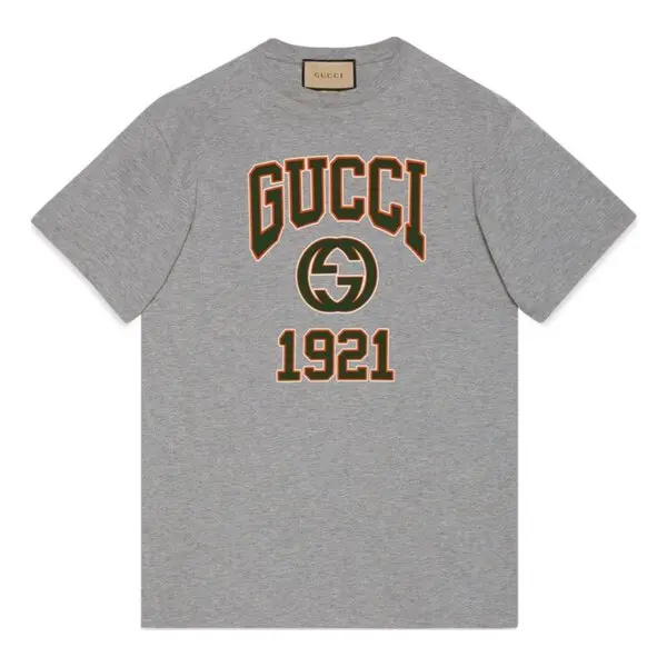 Gucci Cotton Jersey Printed T-shirt - Grey