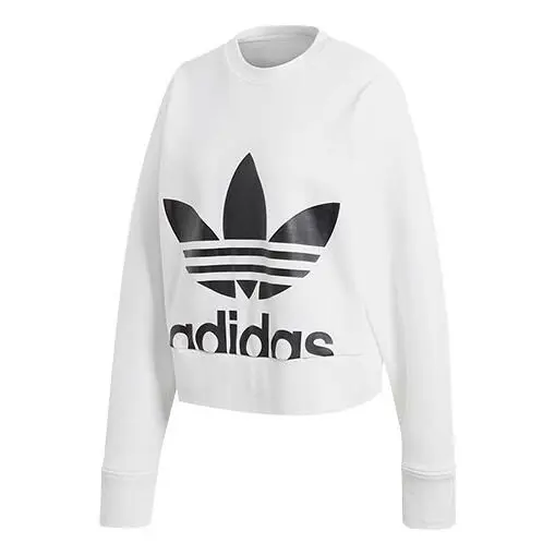 Adidas Originals Round Neck Long Sleeve Pullover - White