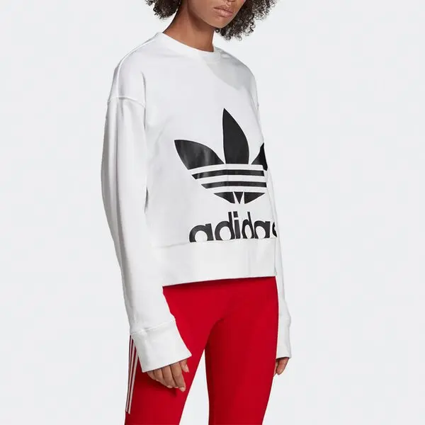 Adidas Originals Round Neck Long Sleeve Pullover - White