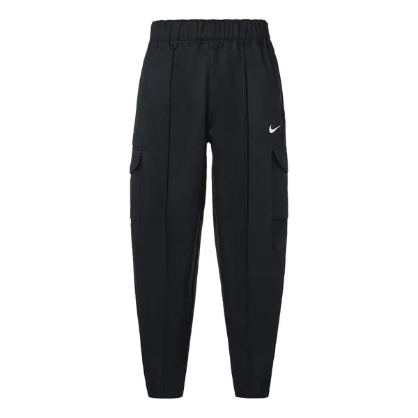 Nike Logo Solid Color Woven Sports Pants/trousers/joggers Autumn Black - Default Color